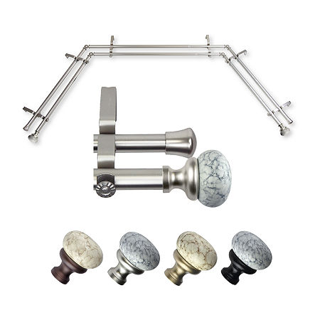 Click here for Rod Desyne Merlyn Double Bay Window Rod  One Size... prices