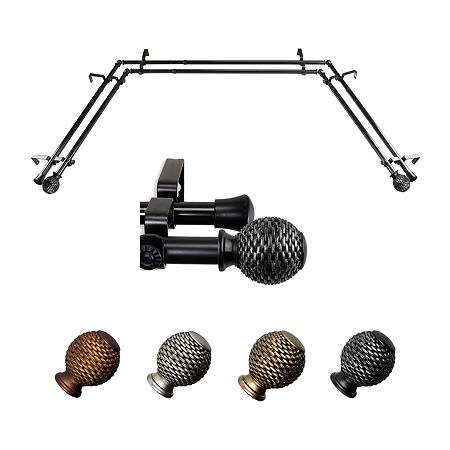 Click here for Rod Desyne Ozana Double Bay Window Rod  One Size... prices