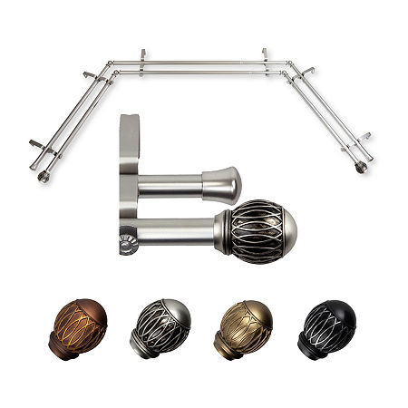 Click here for Rod Desyne Tyoma Double Bay Window Rod  One Size... prices