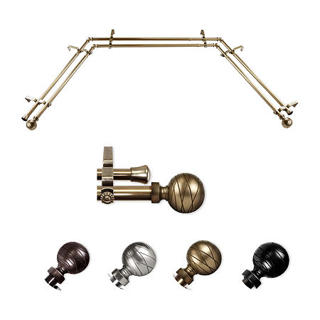 Click here for Rod Desyne Arman Double Bay Window Rod  One Size... prices