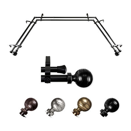 Click here for Rod Desyne Arman Double Bay Window Rod  One Size... prices