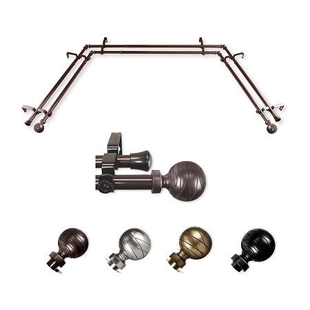 Click here for Rod Desyne Arman Double Bay Window Rod  One Size... prices
