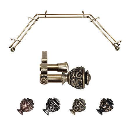 Click here for Rod Desyne Eleanor Double Bay Window Rod  One Size... prices