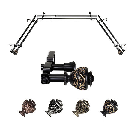 Click here for Rod Desyne Eleanor Double Bay Window Rod  One Size... prices