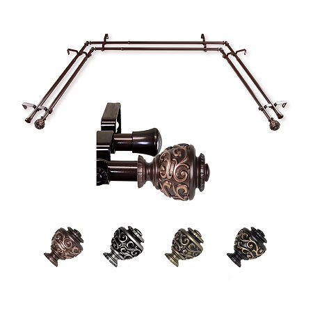 Click here for Rod Desyne Eleanor Double Bay Window Rod  One Size... prices