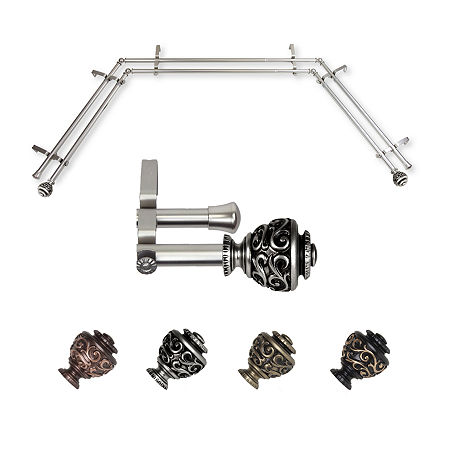 Click here for Rod Desyne Eleanor Double Bay Window Rod  One Size... prices