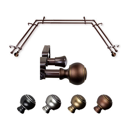 Click here for Rod Desyne Jaylin Double Bay Window Rod  One Size... prices