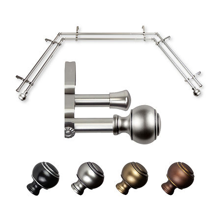 Click here for Rod Desyne Jaylin Double Bay Window Rod  One Size... prices