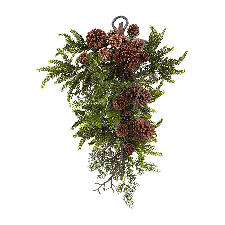 Click here for Nearly Natural 72in Hydrangea Indoor Christmas Swa... prices