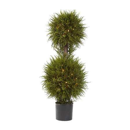 Click here for Nearly Natural 40in Cedar Double Ball Topiary Chri... prices