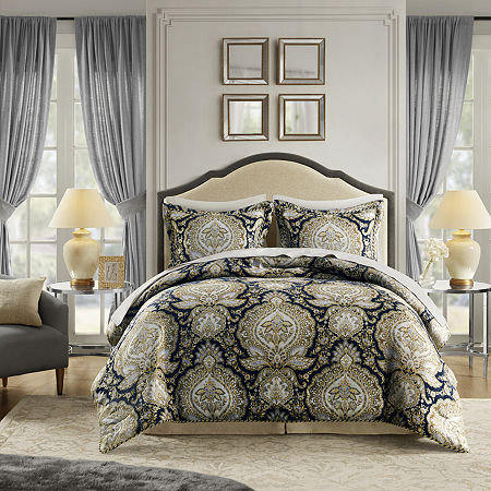 Closeout! Croscill Valentina 4-Pc Comforter Set  King - Navy