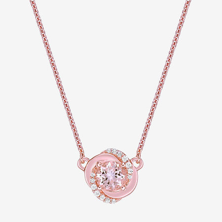 Click here for Womens Genuine Pink Morganite 10K Rose Gold 18 Inc... prices