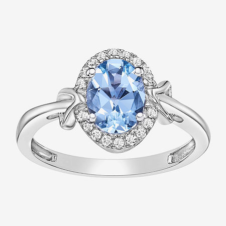 Click here for Gemstone 10K Gold Oval Cocktail Ring  6  Aquamarin... prices