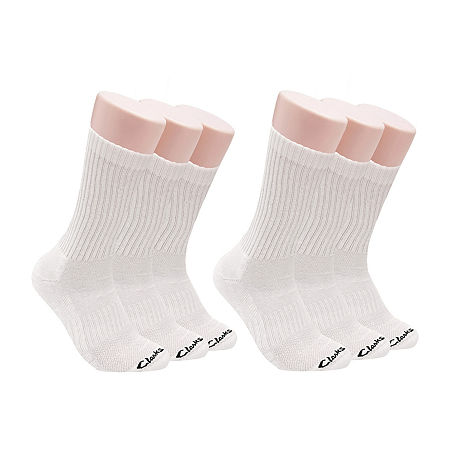 Click here for Clarks Mens 6 Pair Crew Socks  10-13  White prices