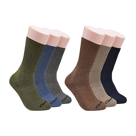 Click here for Clarks Mens 6 Pair Crew Socks  10-13  Multiple Col... prices