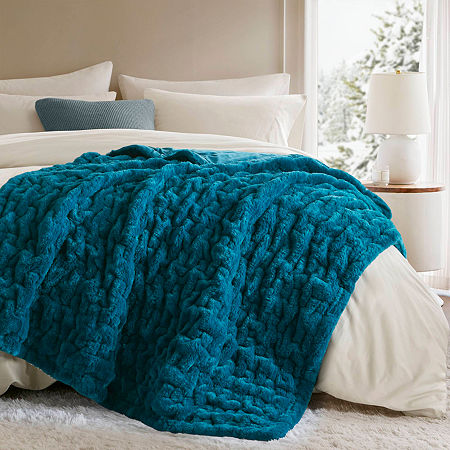Click here for Madison Park Ruched Reversible Faux-Fur Throw  50... prices