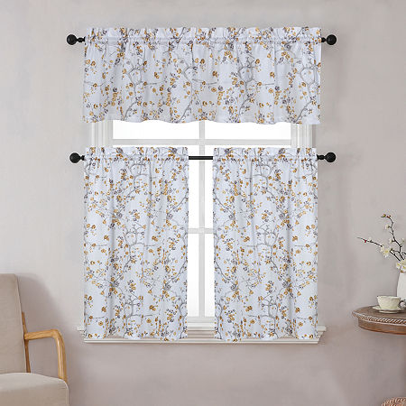Click here for Arlo 3-pc. Rod Pocket Window Tier  One Size  Yello... prices