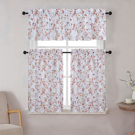 Click here for Arlo 3-pc. Rod Pocket Window Tier  One Size  Pink prices