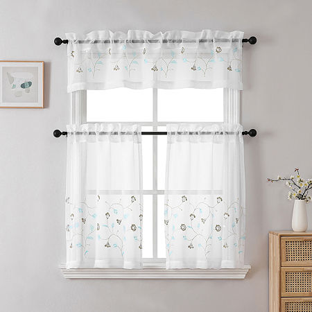 Click here for Regal Home Daisy 3-pc. Rod Pocket Window Tier  One... prices