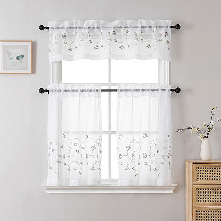 Click here for Regal Home Daisy 3-pc. Rod Pocket Window Tier  One... prices