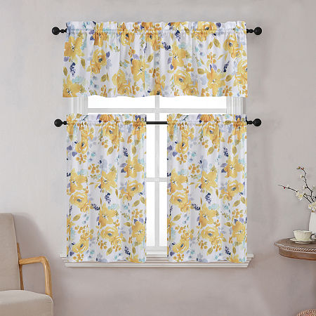 Click here for Oliver 3-pc. Rod Pocket Window Tier  One Size  Yel... prices