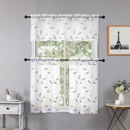 Click here for Regal Home Cedar 3-pc. Rod Pocket Window Tier  One... prices