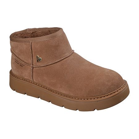 Skechers Womens Slip-Ins: Keepsakes Cozy - Cozy Mini Boots from Finish Line - Chestnut