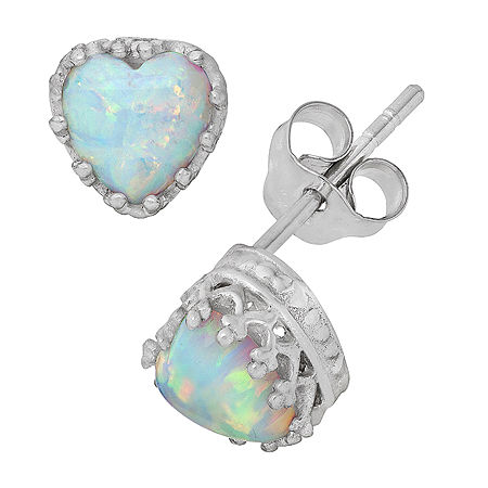 Click here for Simulated Opal Sterling Silver Earrings  One Size... prices