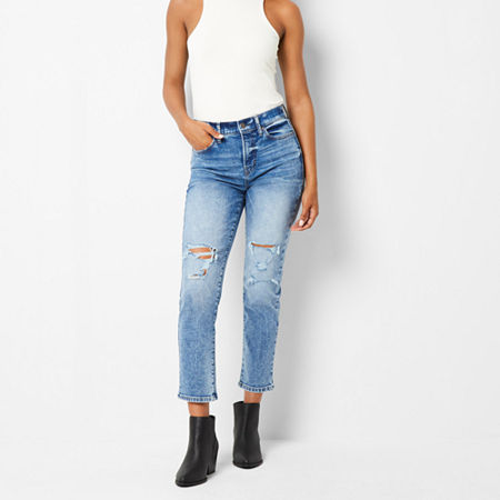Click here for a.n.a Womens High Rise Straight Leg Jean  16  Blue prices