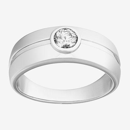 Click here for Mens 8MM 1/2 CT. Lab Created White Moissanite Ster... prices