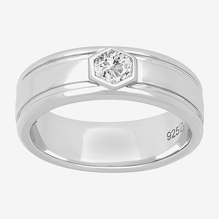 Click here for Mens 8MM 1/2 CT. Lab Created White Moissanite Ster... prices
