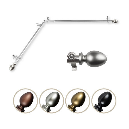 Click here for Rod Desyne Emeka Corner 3/4 IN Adjustable Curtain... prices