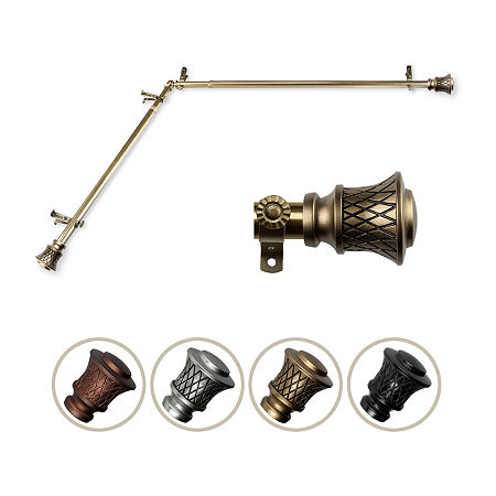 Click here for Rod Desyne Lennart Corner 3/4 IN Adjustable Curtai... prices