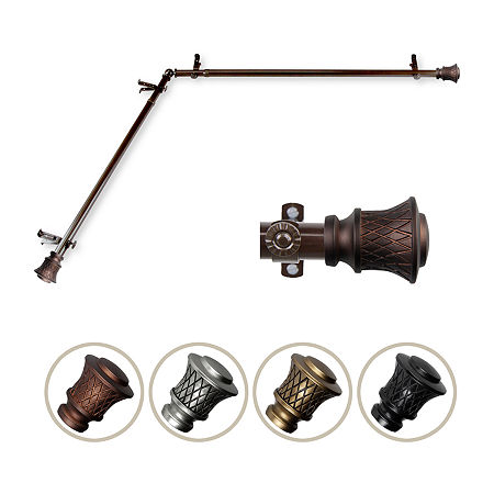 Click here for Rod Desyne Lennart Corner 3/4 IN Adjustable Curtai... prices