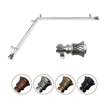 Click here for Rod Desyne Lennart Corner 3/4 IN Adjustable Curtai... prices