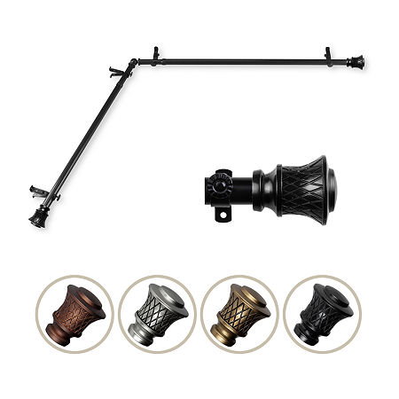 Click here for Rod Desyne Lennart Corner 3/4 IN Adjustable Curtai... prices