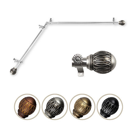 Click here for Rod Desyne Tyoma Corner 3/4 IN Adjustable Curtain... prices