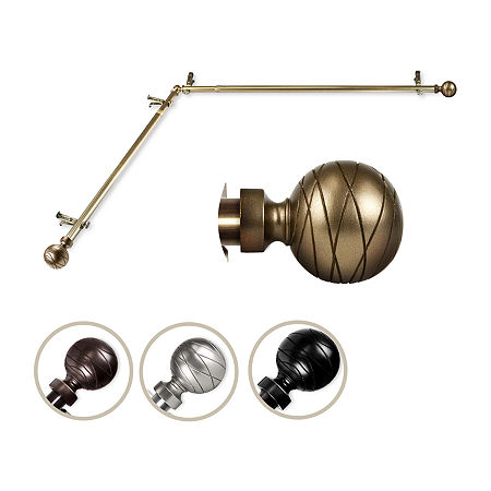 Click here for Rod Desyne Arman Corner 3/4 IN Adjustable Curtain... prices