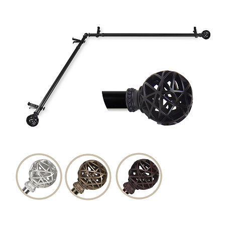 Click here for Rod Desyne Leannette Corner 3/4 IN Adjustable Curt... prices
