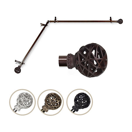 Click here for Rod Desyne Leannette Corner 3/4 IN Adjustable Curt... prices
