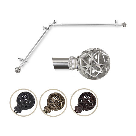 Click here for Rod Desyne Leannette Corner 3/4 IN Adjustable Curt... prices