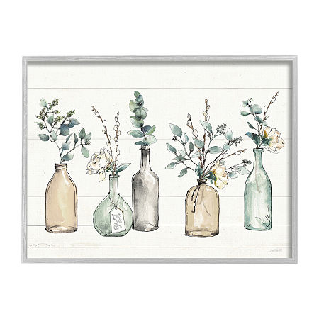 Click here for 24X30 Bottles And Plants Farm Print  One Size  Whi... prices