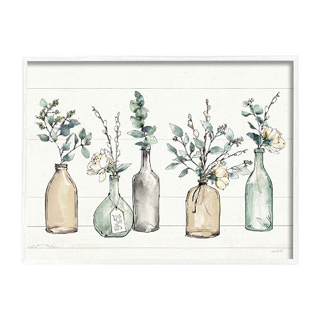 Click here for 24X30 Bottles And Plants Farm Print  One Size  Whi... prices