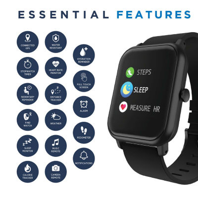 Q7 Unisex Adult Black Smart Watch Q72s01a-G05 - JCPenney