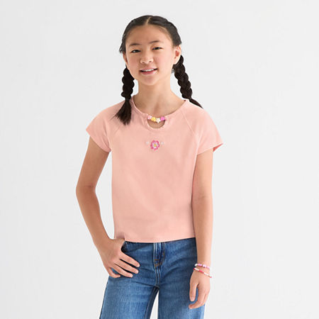 Click here for Self Esteem Big Kid Girls Round Neck Short Sleeve... prices
