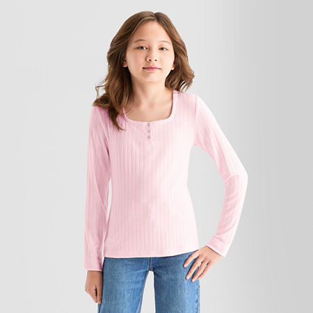 Click here for Thereabouts Little & Big Kid Girls Square Neck Lon... prices