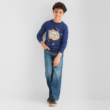 Click here for Thereabouts Little & Big Kid Boys Crew Neck Long S... prices