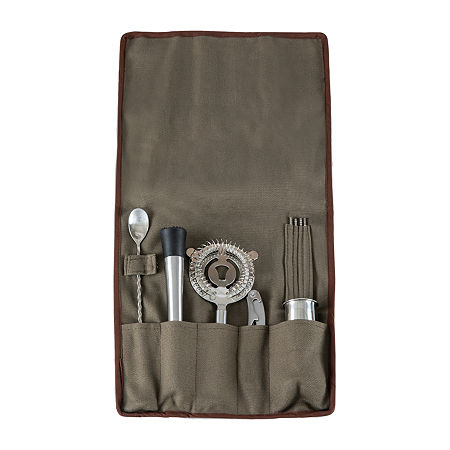Legacy by Picnic Time 10-Piece Bar Tool Roll Up Kit - Grey