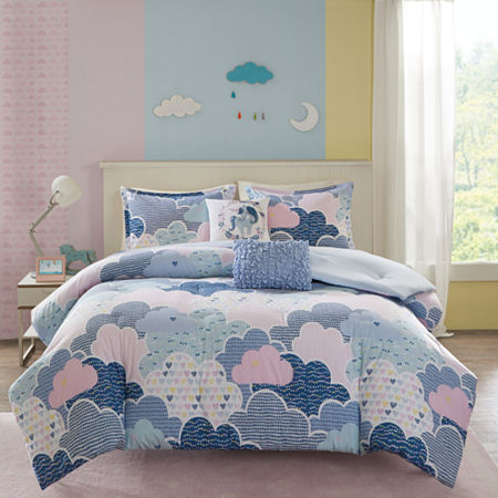 Intelligent Design Cloud 4-Pc. Comforter Set  Twin/Twin Xl - Blue