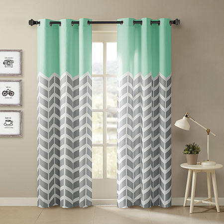 Click here for Intelligent Design Rayna Chevron Grommet Top Energ... prices